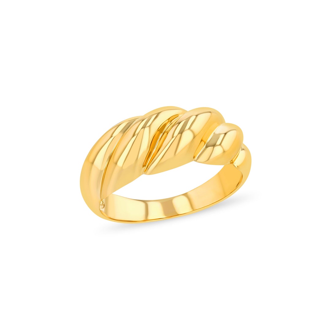 14k Solid Gold High Polish Ring. - Etsy