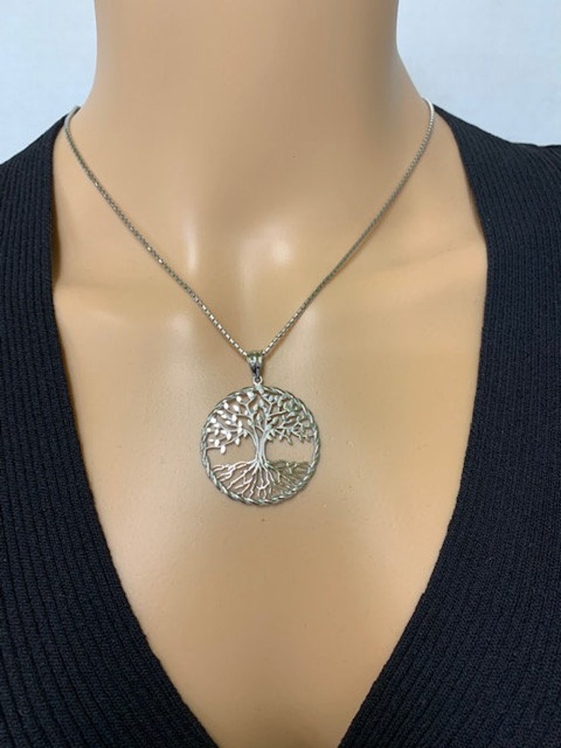 Sterling Silver Tree of Life Pendant on 20 Sterling - Etsy