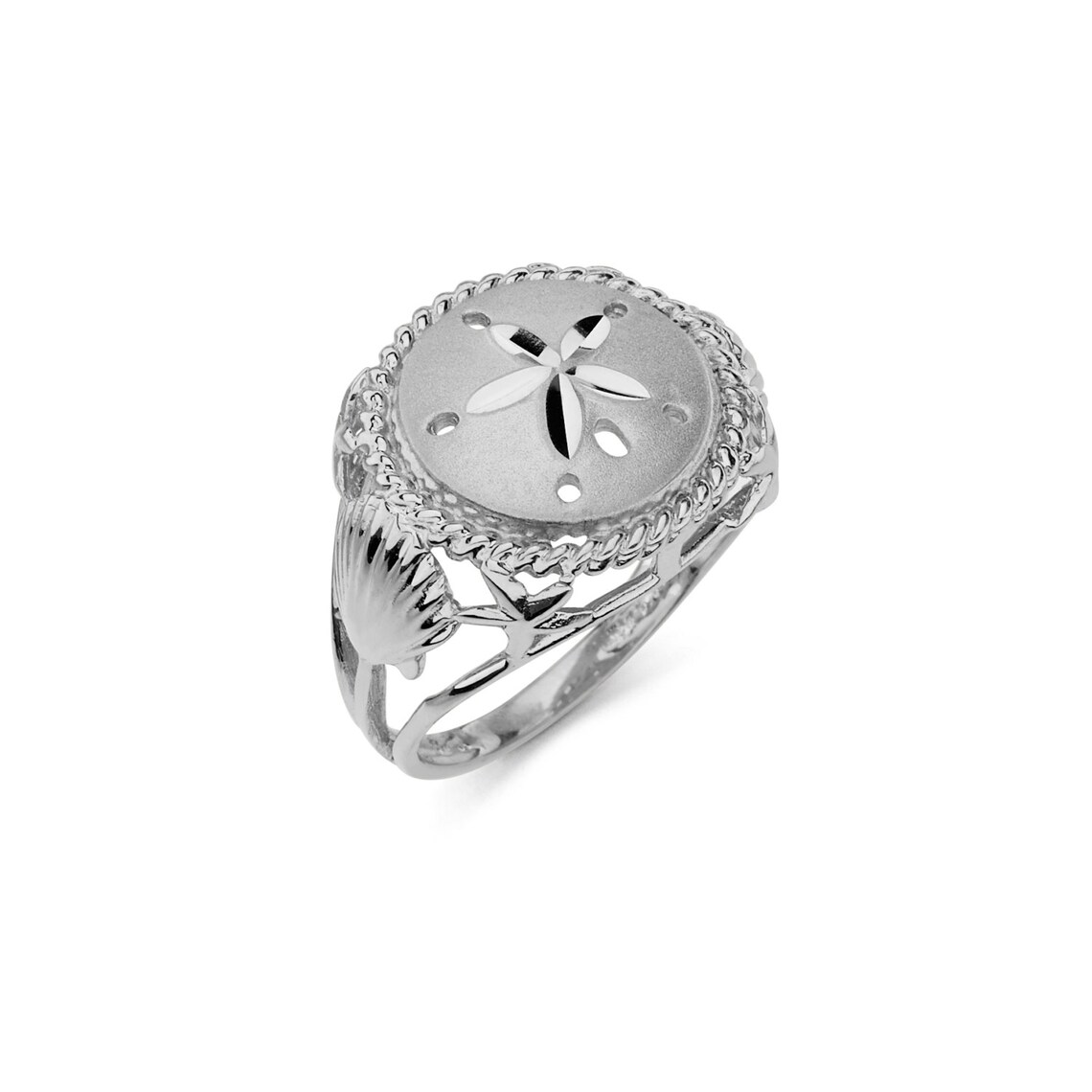 14K Gold Sand Dollar Ring Gold Ring Sand Dollar Ring Sand - Etsy