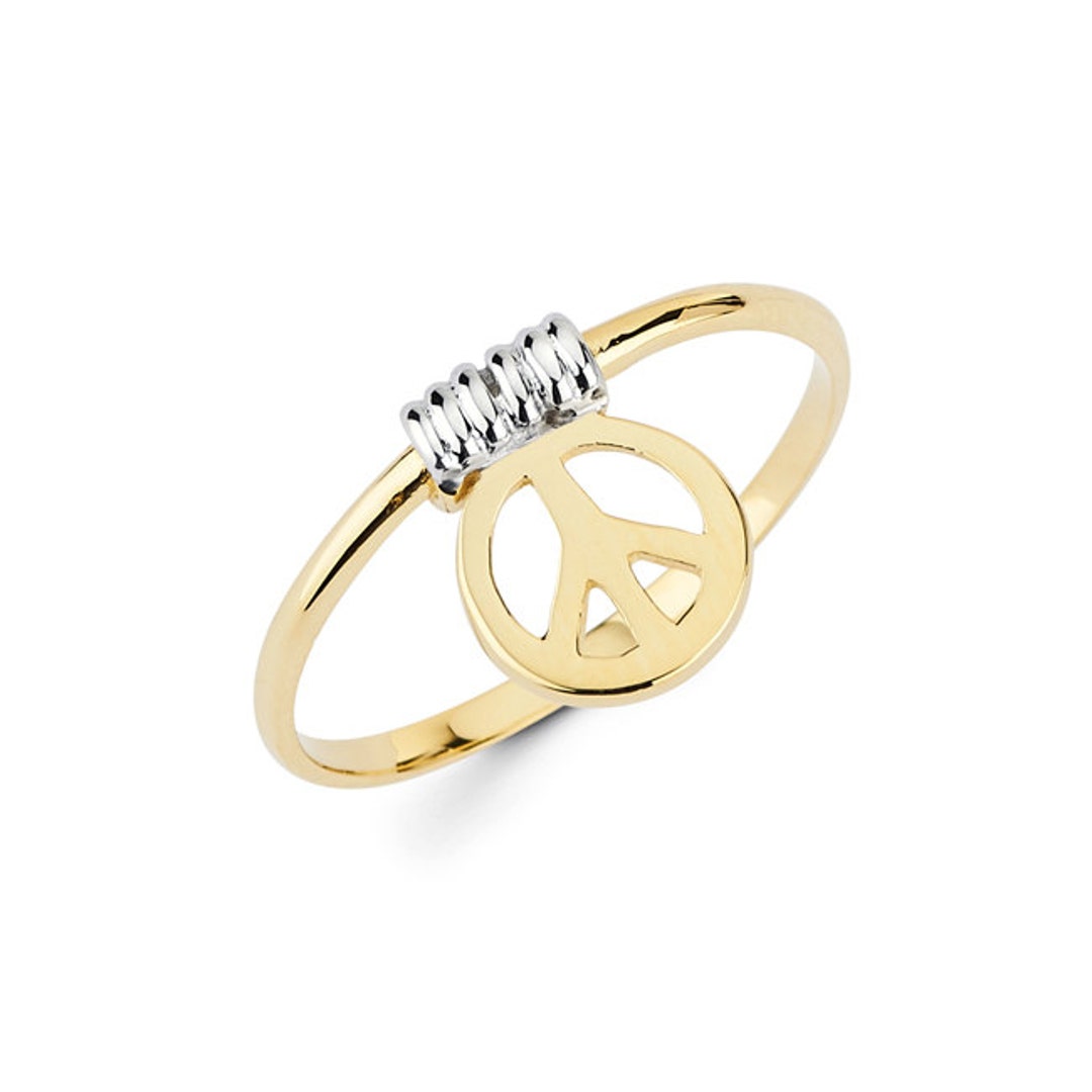 Peace, Peace Ring, Peace Symbol, Peace Jewely, Gold Peace, Dainty ...