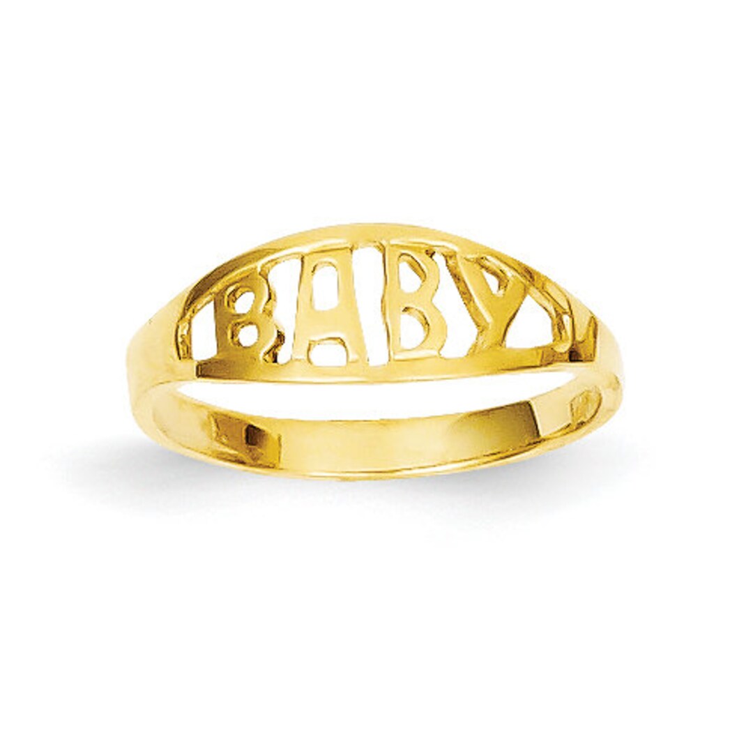 14K Yellow Gold "baby" Childs Ring, Baby Ring, Childs Ring, Child ...