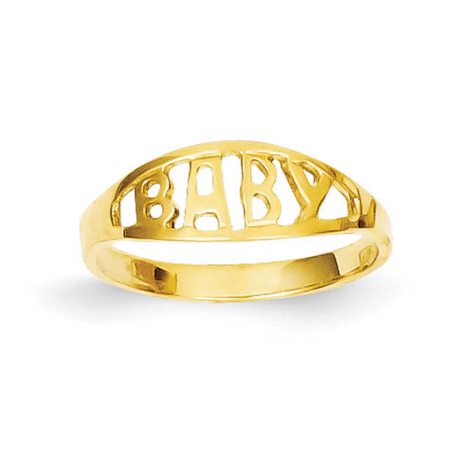 14K Yellow Gold baby Childs Ring Baby Ring - Etsy