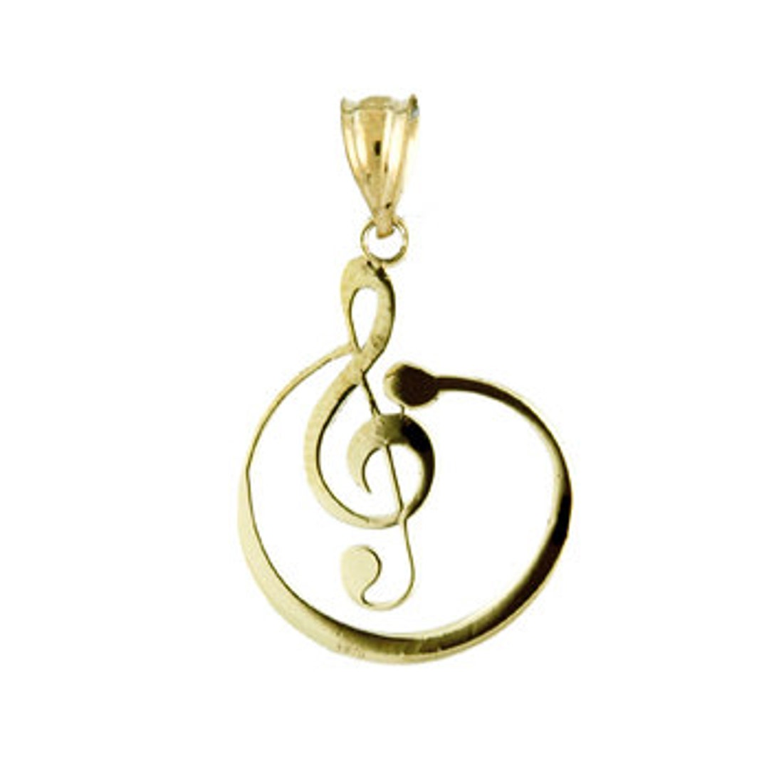 14k Gold Music Note Pendant. Music Note, Music - Etsy