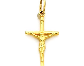 14k Gold Crucifix | Etsy