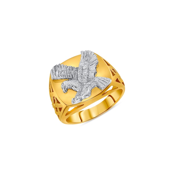 14k Gold Eagle Ring - Etsy