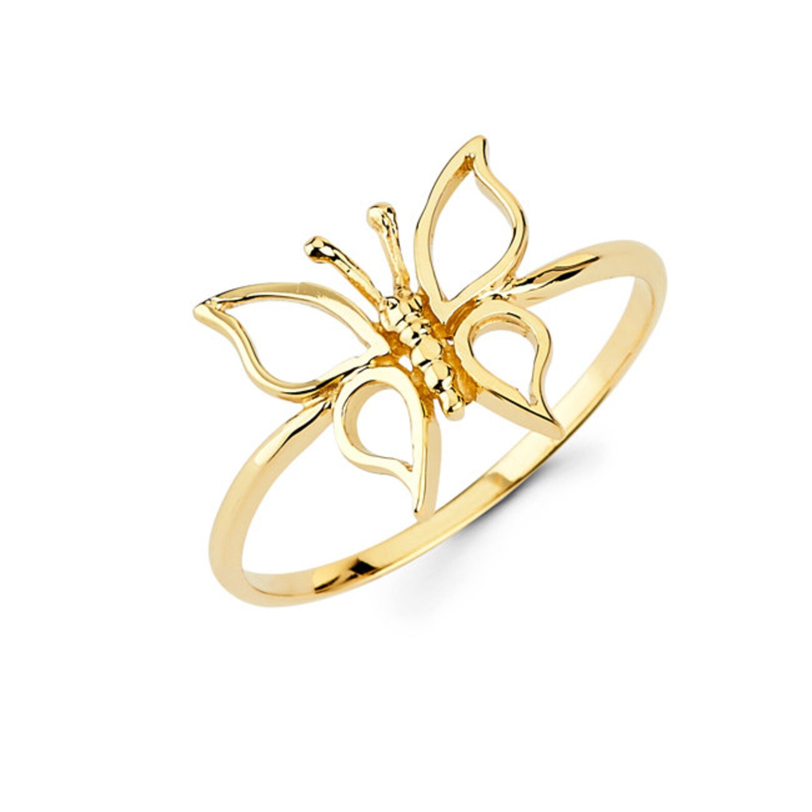 14k Butterfly Ring Butterfly Ring Gold Butterfly Ring Gold - Etsy