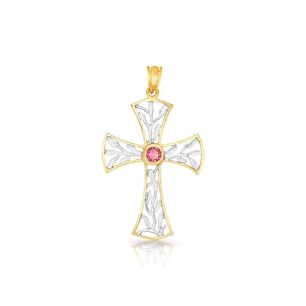 Pink Cross Necklace - Etsy