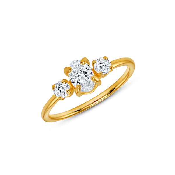 April Birthstone Ring - Etsy