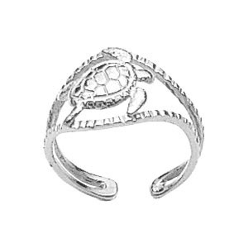 Turtle Toe Ring - Etsy