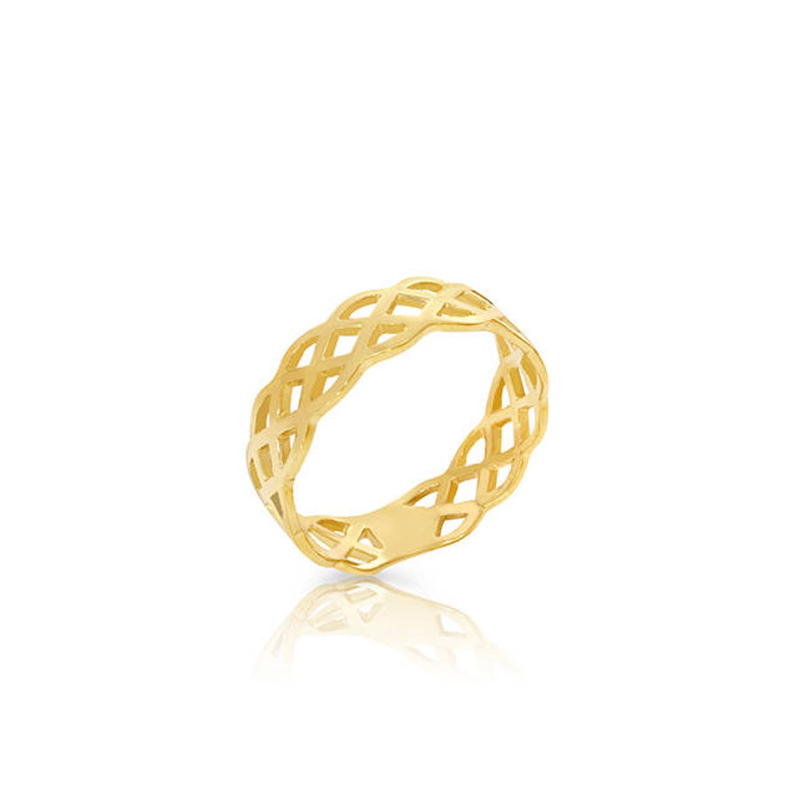 14k Solid Gold Twisted Ring Twisted Design Band. - Etsy