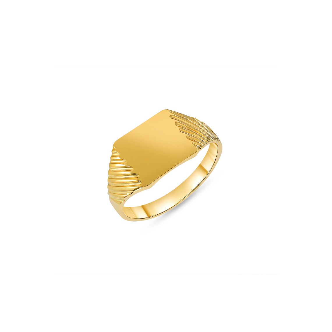 14k Solid Gold Signet Ring Baby Signet Ring Pinkie Ring. - Etsy