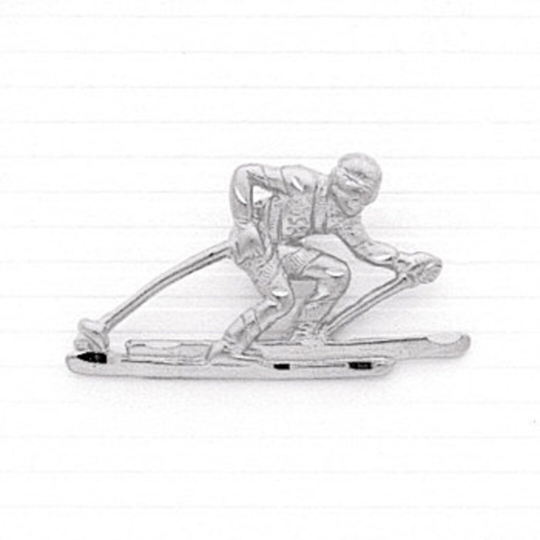 Sterling Silver, Male Skier Charm, Ski, Skier Jewerly, Winter Olympics ...