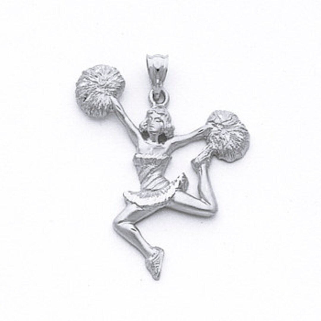 Sterling Silver Cheerleader Pendant. - Etsy