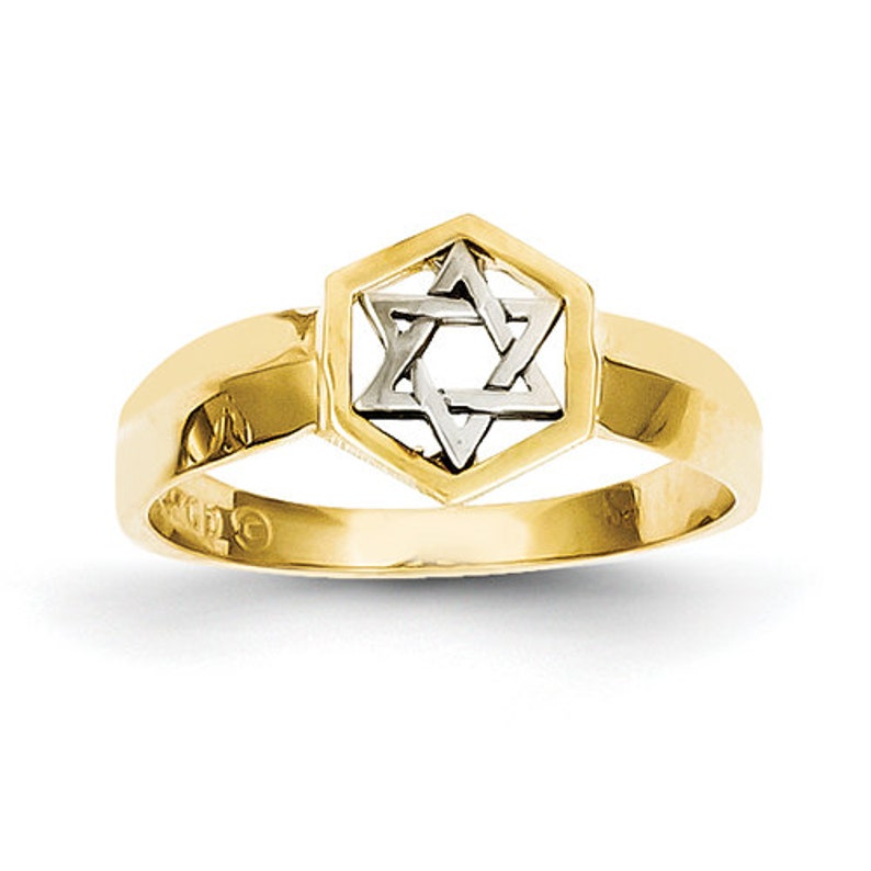 14K Star of David Star of David Ring Gold Star of David | Etsy