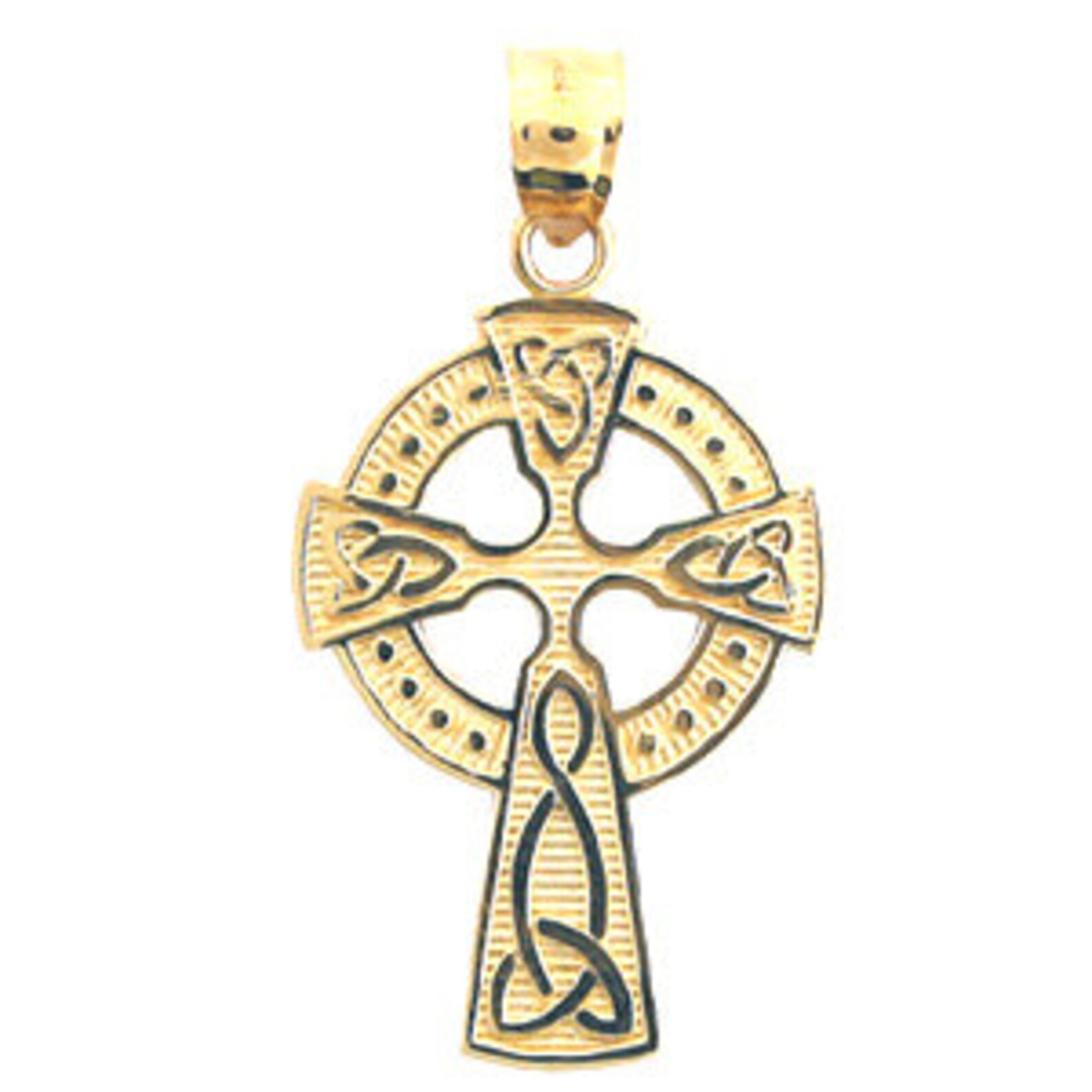 14k Yellow Gold. Irish Cross Celtic Knot Cross | Etsy
