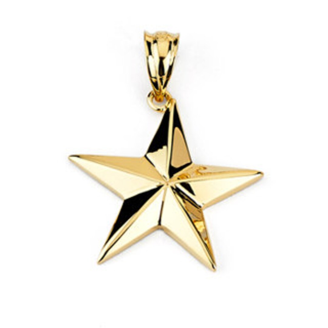 14k Gold Star Pendant. Shooting Star Pendant. Celestial Pendant - Etsy