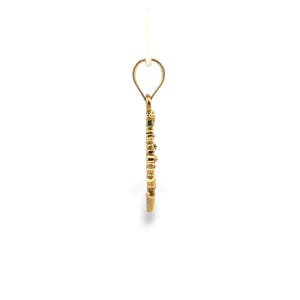 14K Solid Gold Enamel Christmas Tree Pendant: Festive Holiday Charm - Etsy