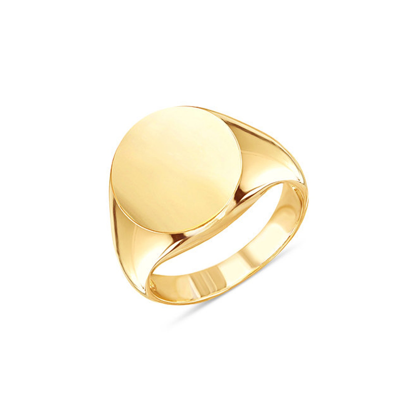 14k Solid Gold Men's Signet Ring Pinkie Ring Engravable - Etsy