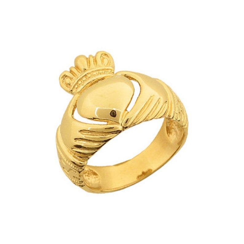 14k Gold Men's Claddagh Ring. - Etsy
