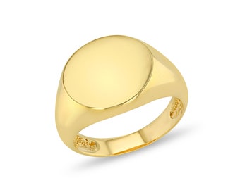 14k Gold Signet Ring - Etsy