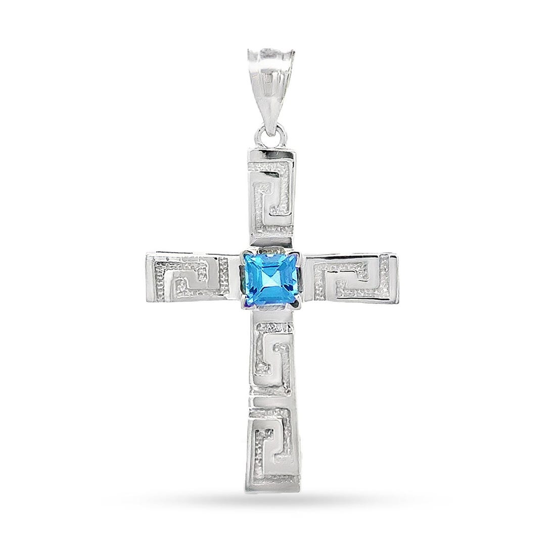 Pendentif croix clé grecque en argent sterling : collier chrétien ...