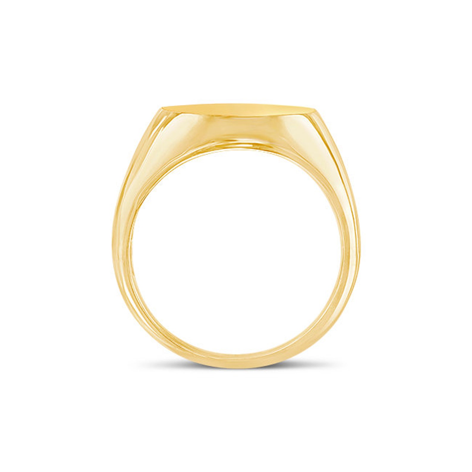 14k Solid Gold Men's Signet Ring Pinkie Ring Engravable - Etsy