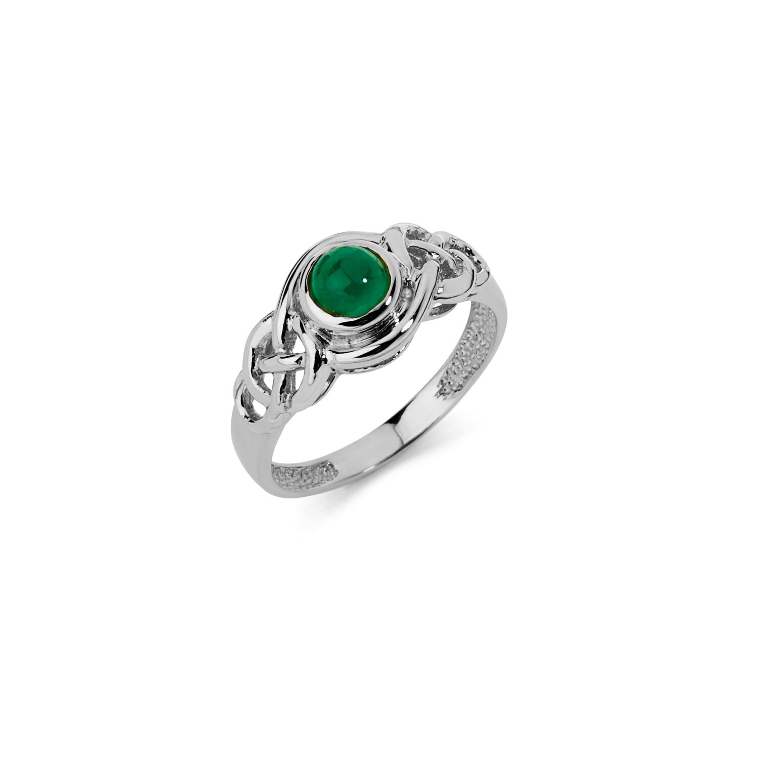 14K Gold Emerald Ring: Elegant Irish Jewelry - Etsy