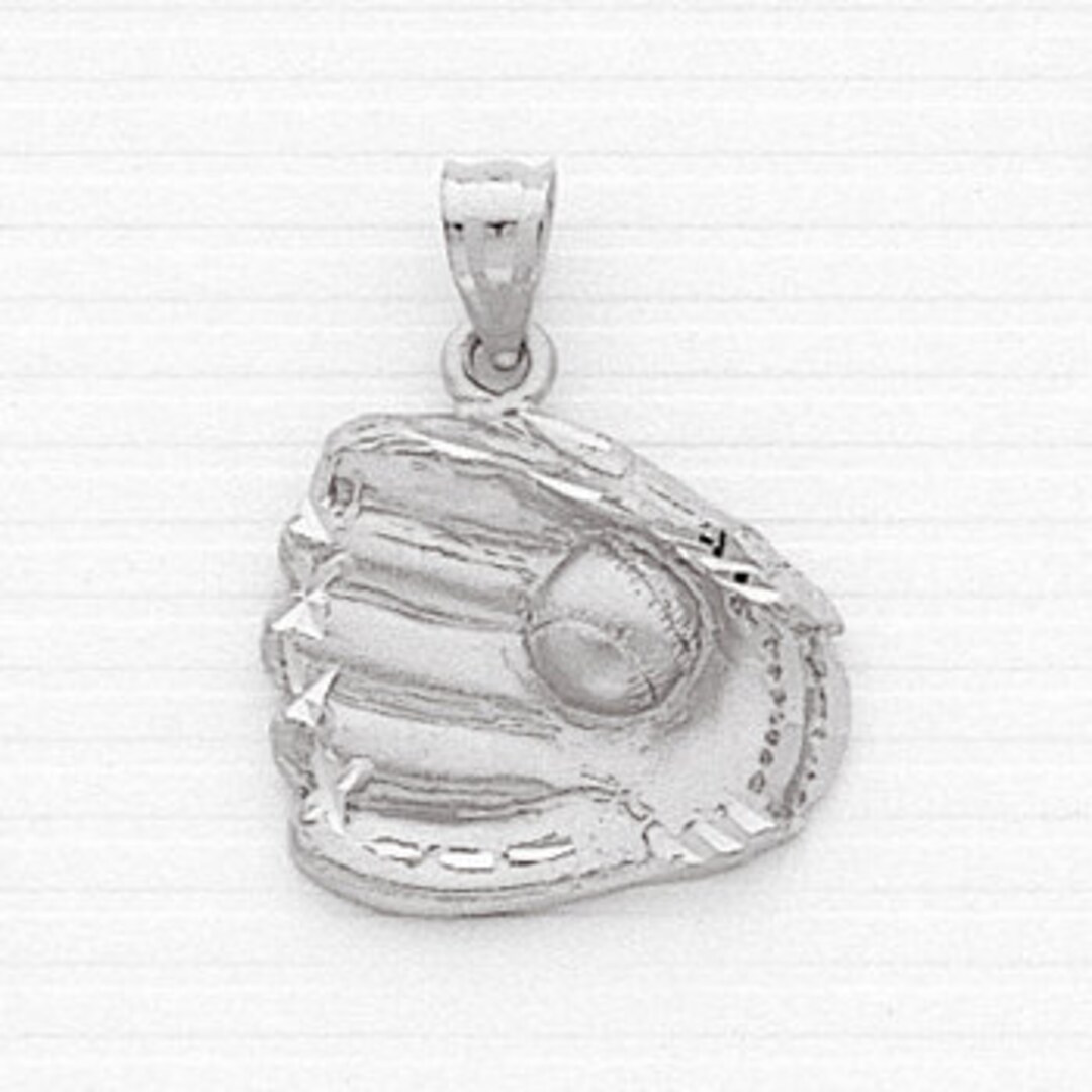 Sterling Silver Baseball Mitt & Ball Charm. - Etsy