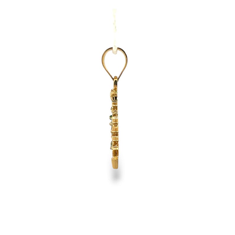 14K Solid Gold Enamel Christmas Tree Pendant: Festive Holiday Charm - Etsy
