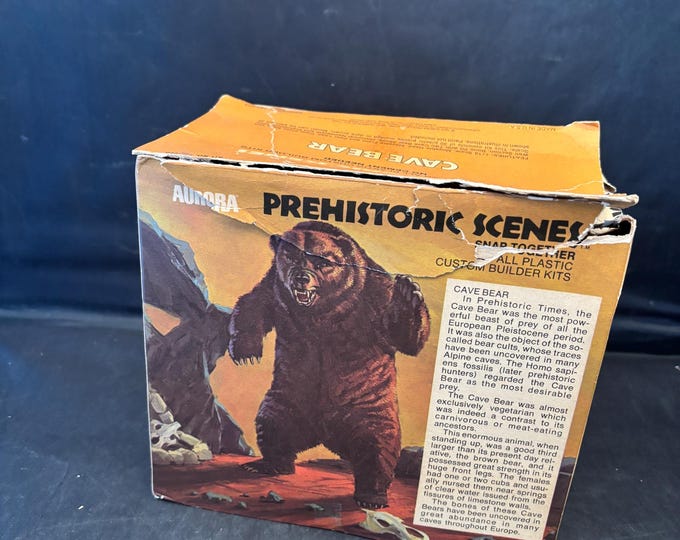 1972 Aurora Prehistoric Scenes Cave Bear Model - Etsy