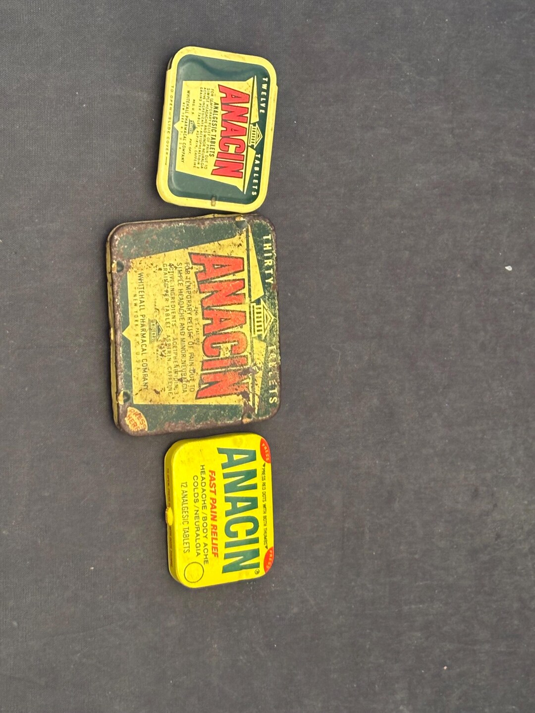 Vintage Anacin Tablets Tins - Etsy