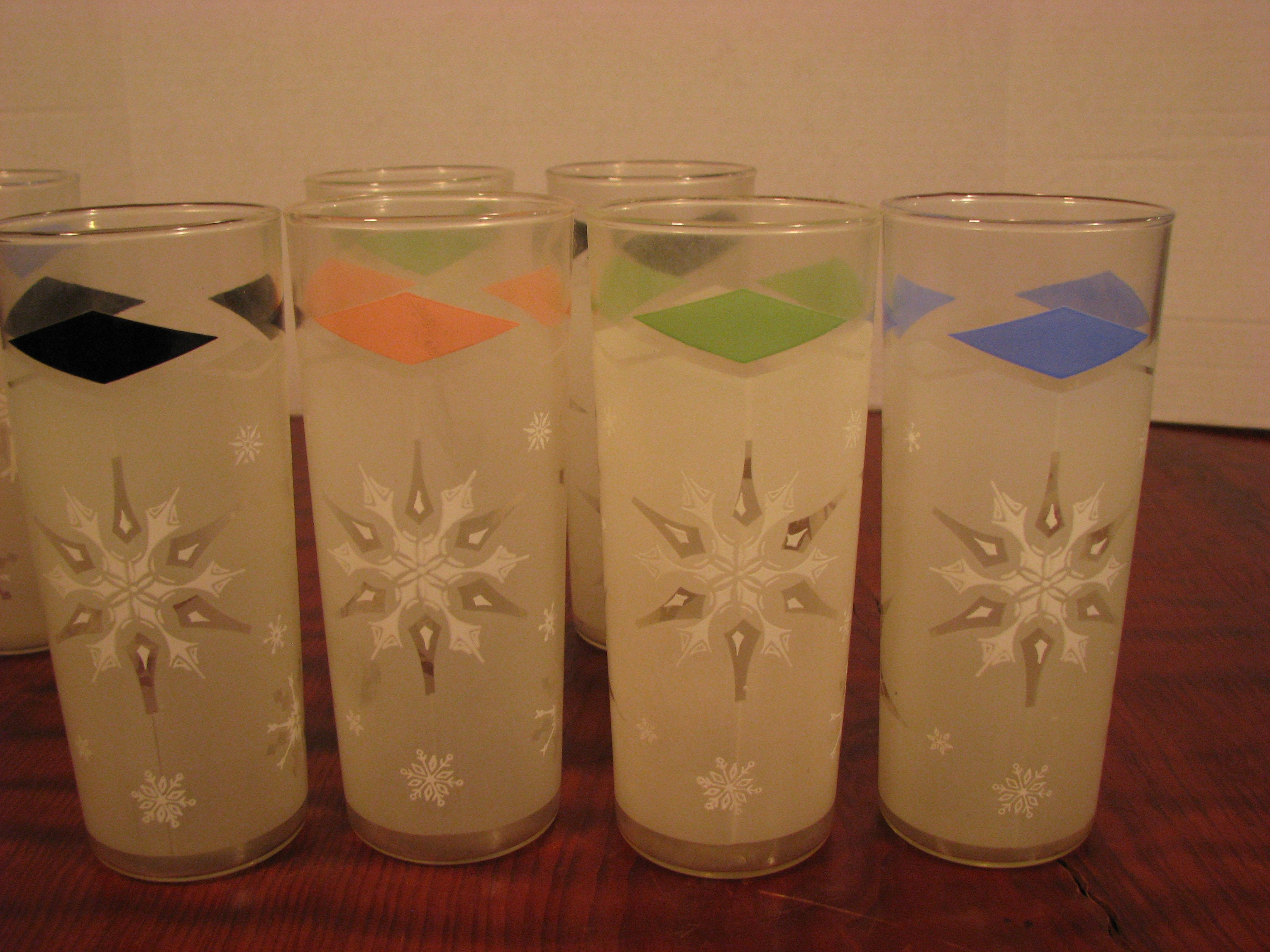 Vintage 8 Frosted Tom Collins/lemonade Glasses | Etsy