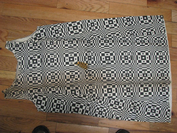 1966 Scott Paper Dress, Op Art Print, 'Paper Caper' N… - Gem