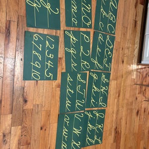 Vintage Cursive and Block Letters Wall Chart - Etsy