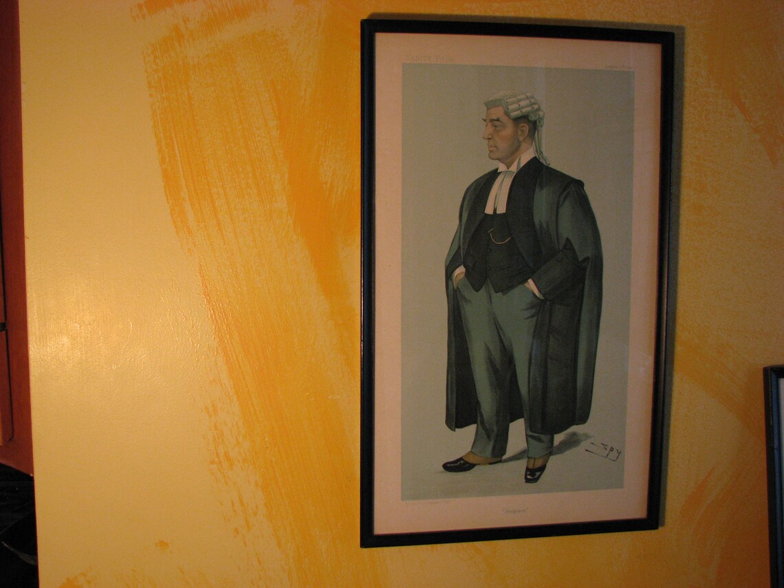 Antique Vanity Fair Legal Print bargrave - Etsy