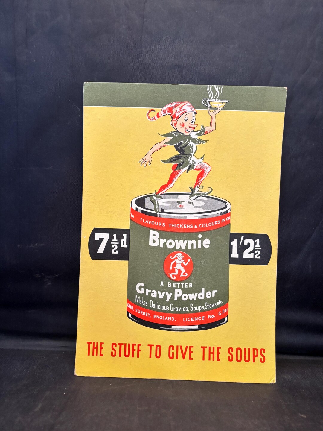 Rare 1930’s Brownie Gravy Powder Display Sign - Etsy