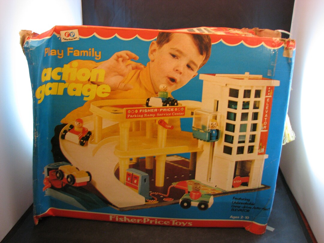 Vintage Fisher Price Action Garage With Original Box - Etsy
