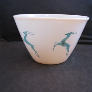Vintage Fire King Turquoise Gazelle Bowl - Etsy