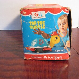 Vintage Fisher Price Tip-toe Turtle No. 773 - Etsy