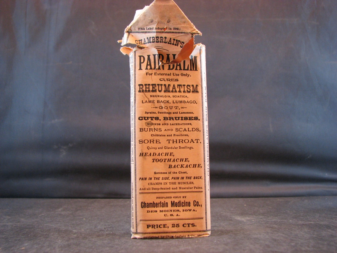 Chamberlain's Pain Balm Rheumatism Medicine Liniment Bottle With ...