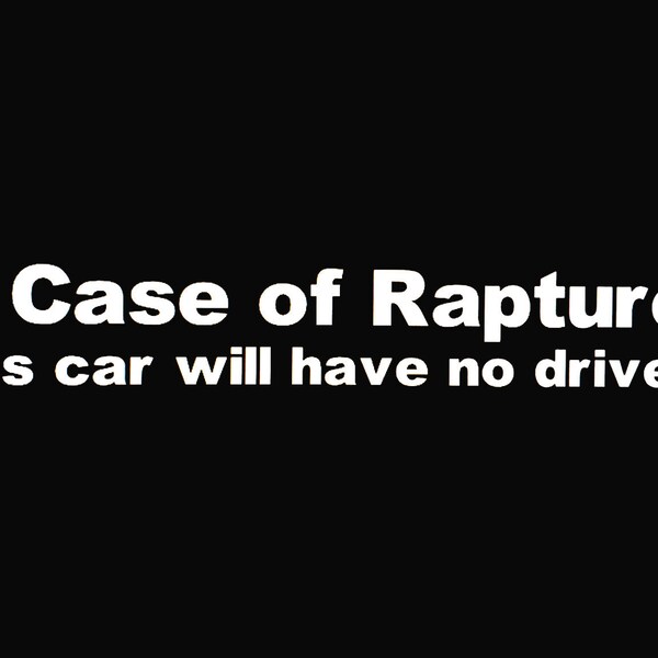 Rapture Bumper Decal - Etsy