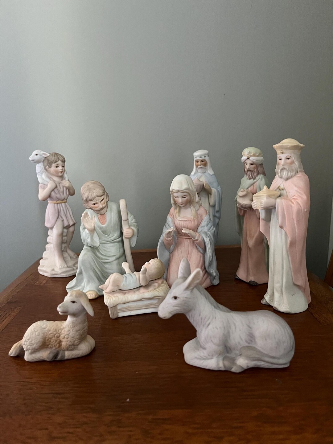Lefton Porcelain Nativity Scene 1983 Complete Set of 9 - Etsy