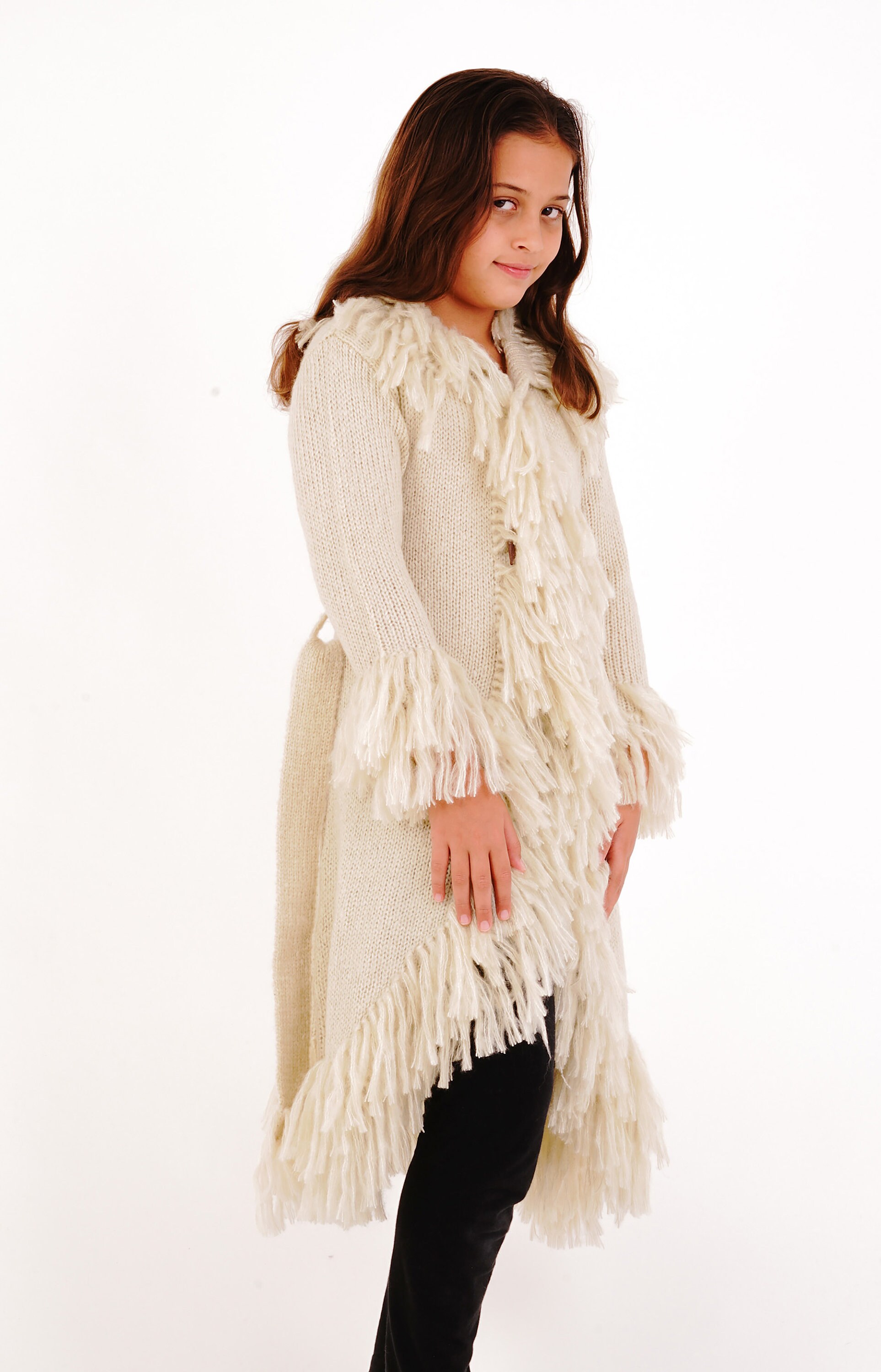 CHILDREN’S SWEATER JACKET – Girls Long Knit Cardigan Jacket – Girl’s ...