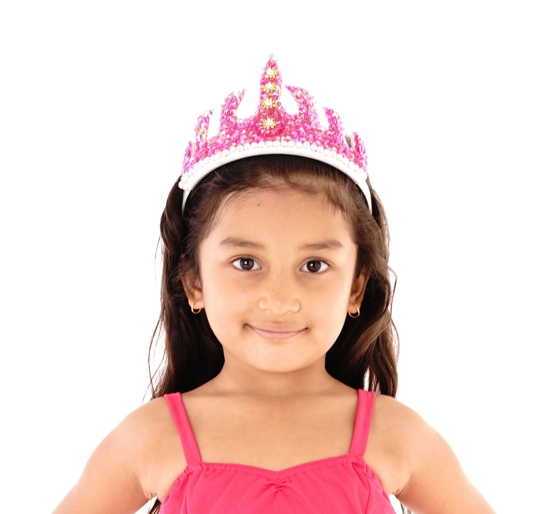 Handmade Princess Crown With Hand-sewn Sequins and a Flexible Frame ...