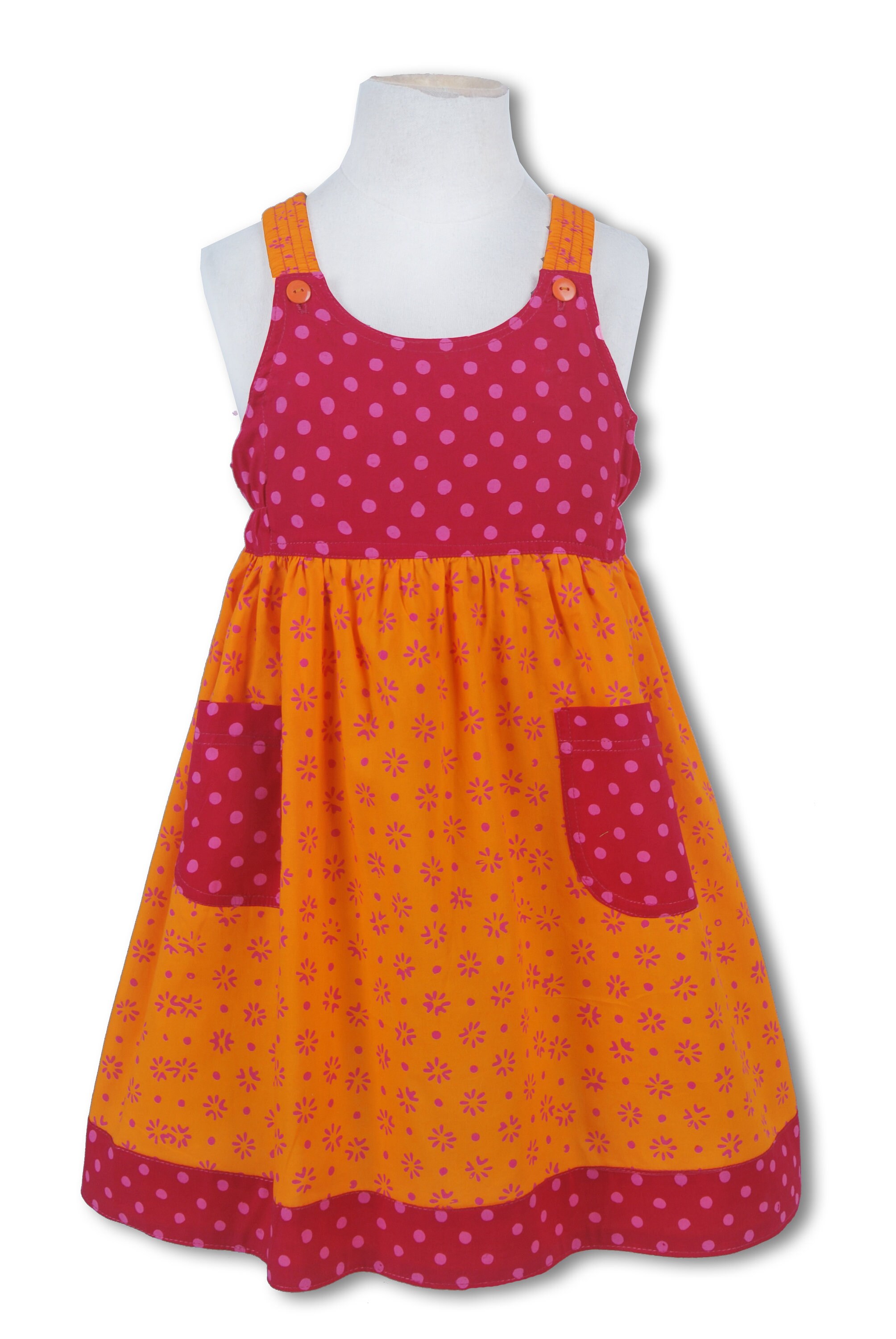 Buy Girls Toddler Spring Sun Dress Pink – Sleeveless Handmade Girl ...