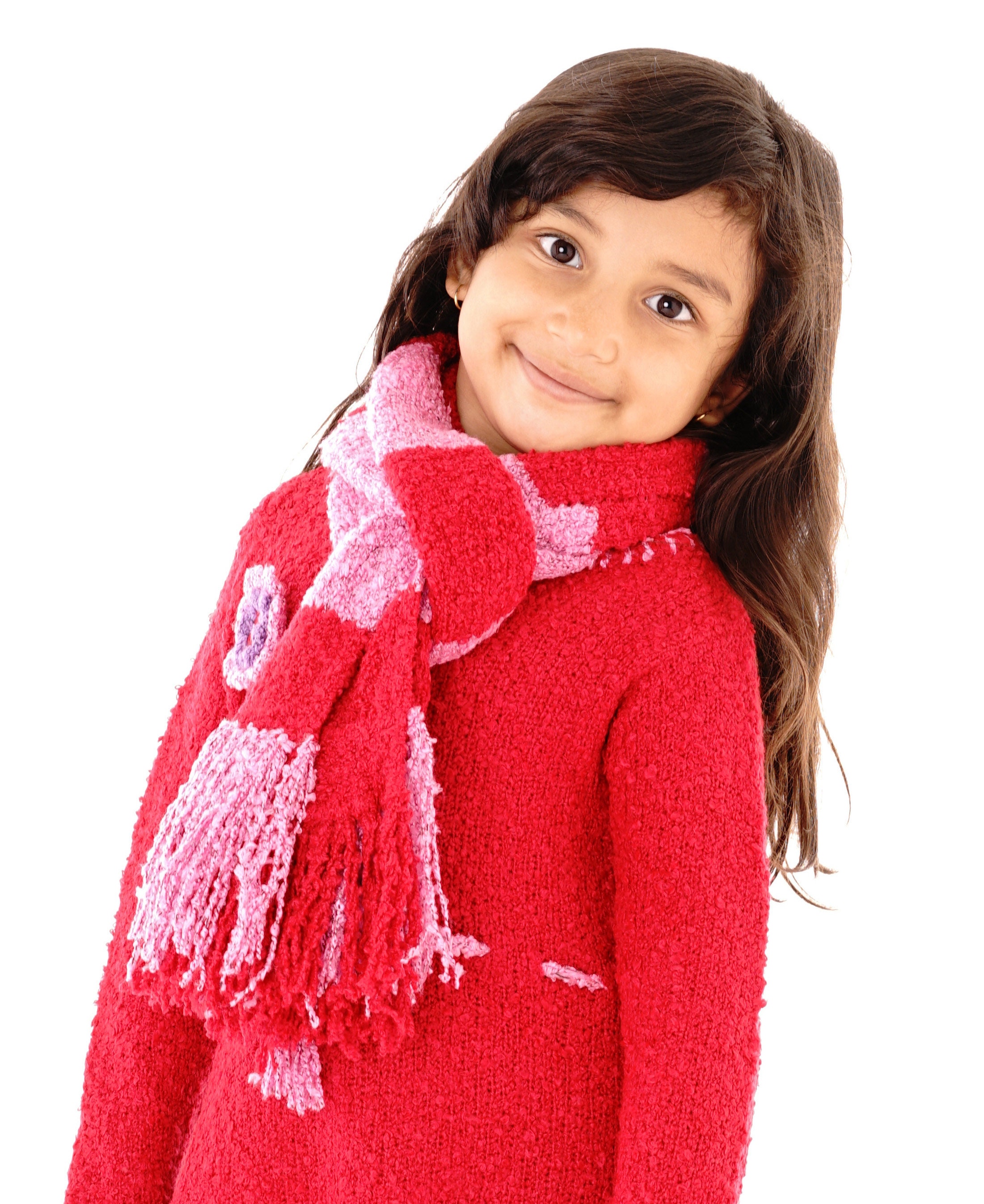 Knitted Toddler Girl Scarf for Winter, Modern Boho Kids Girl Scarf With ...