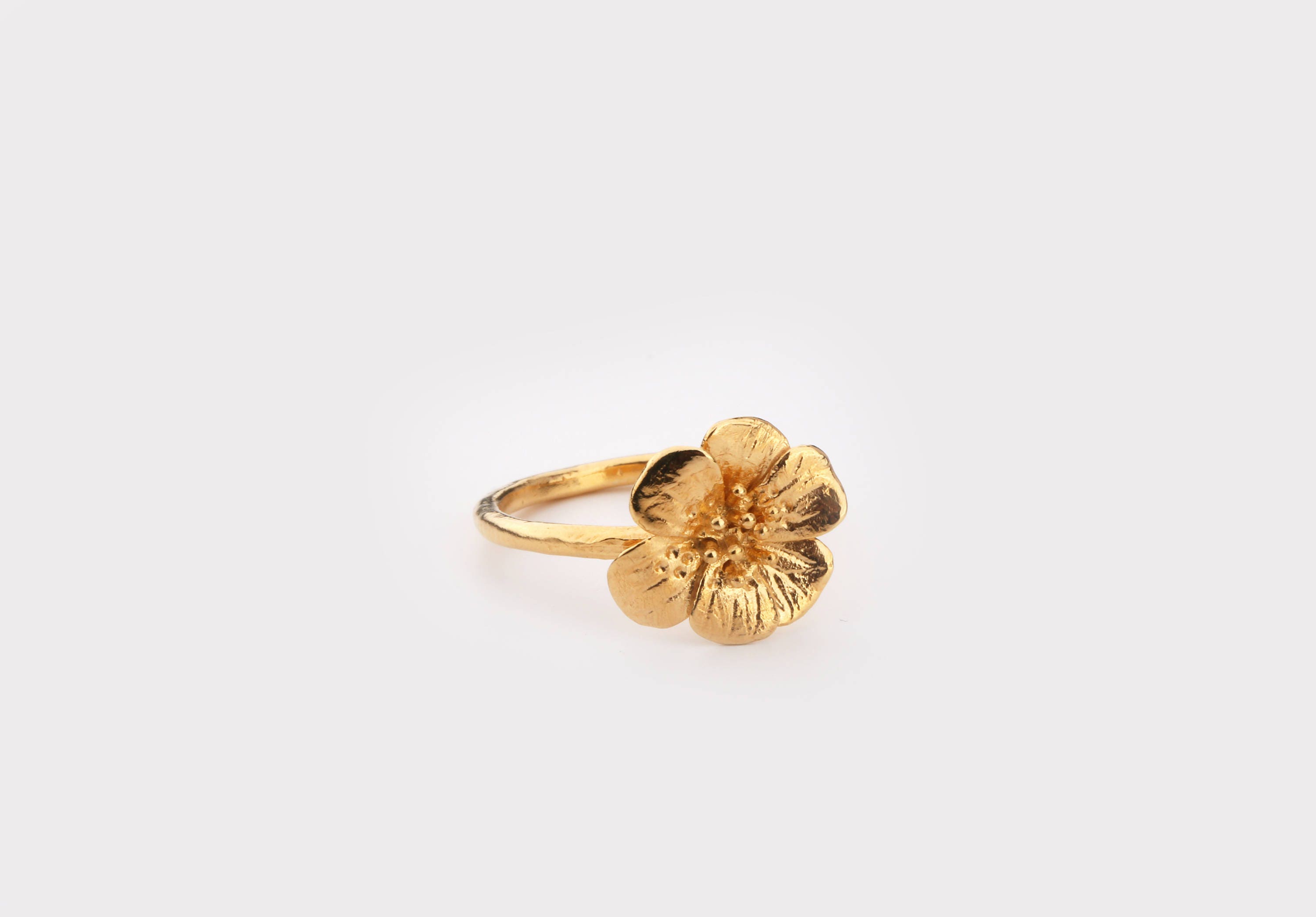 Nature Flower Ring, Gold Flower Ring, Statement Ring, Plant Jewelry ...