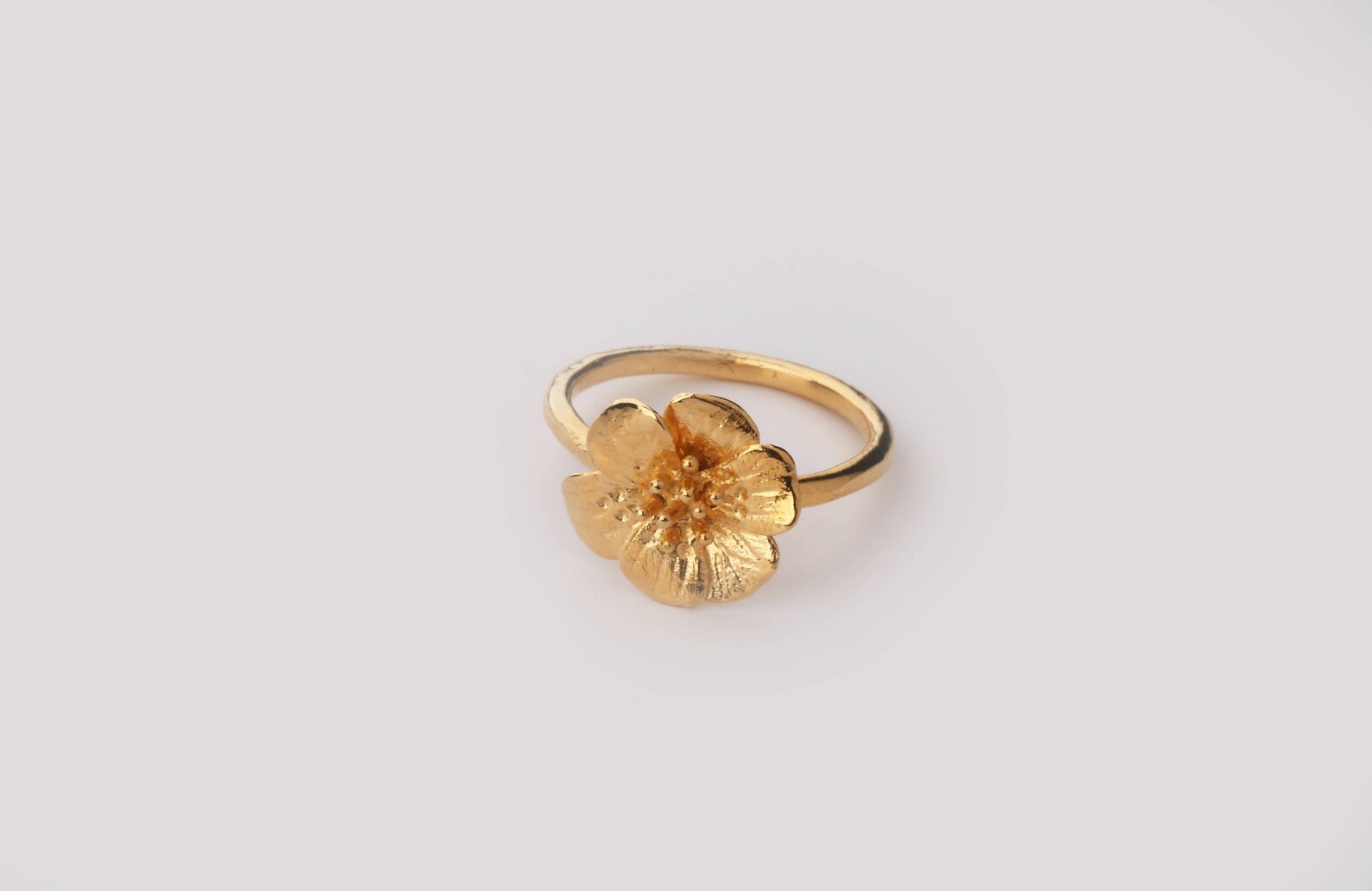 Nature Flower Ring, Gold Flower Ring, Statement Ring, Plant Jewelry ...