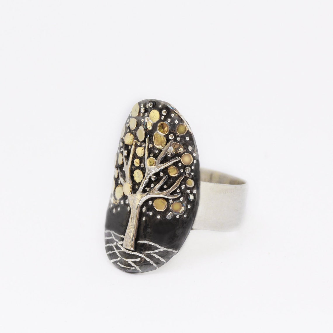 Tree of Life Ring, Statement Nature Inspired Ring for Women, Unique ...