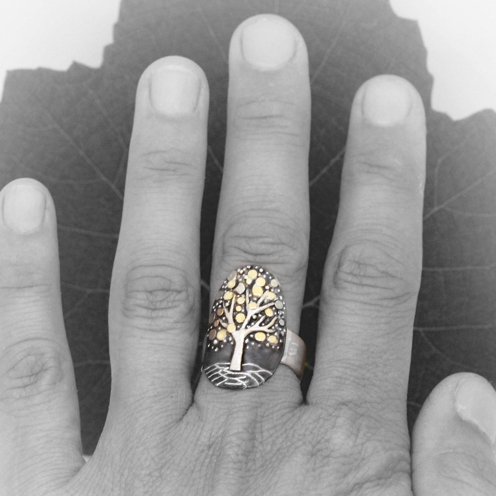 Tree of Life Ring, Statement Nature Inspired Ring for Women, Unique ...